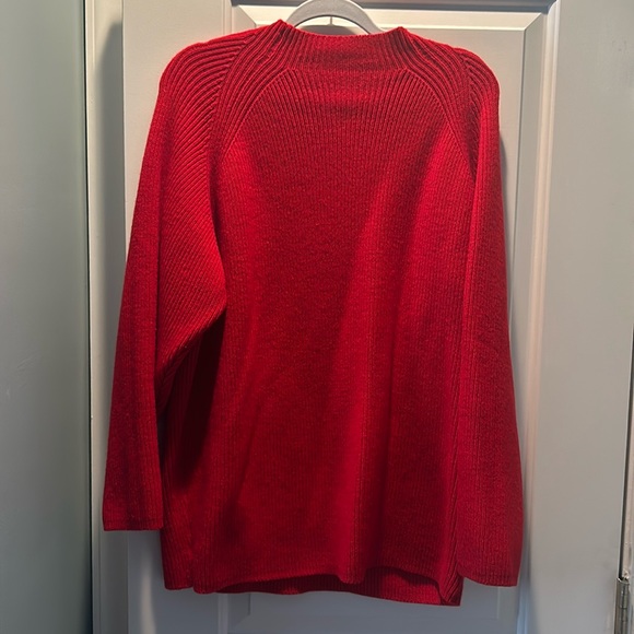 Sweaters | Vintage Mock Neck Red Sweater | Poshmark